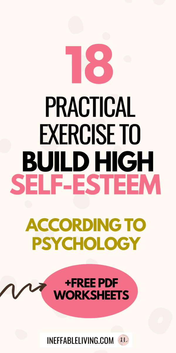 Top 18 Self Esteem Exercises (+FREE CBT For Self-Esteem Worksheets For ...