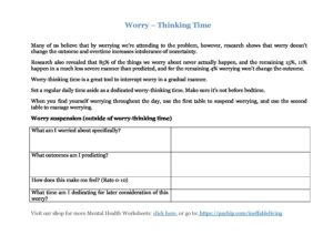 Worry – Thinking Time