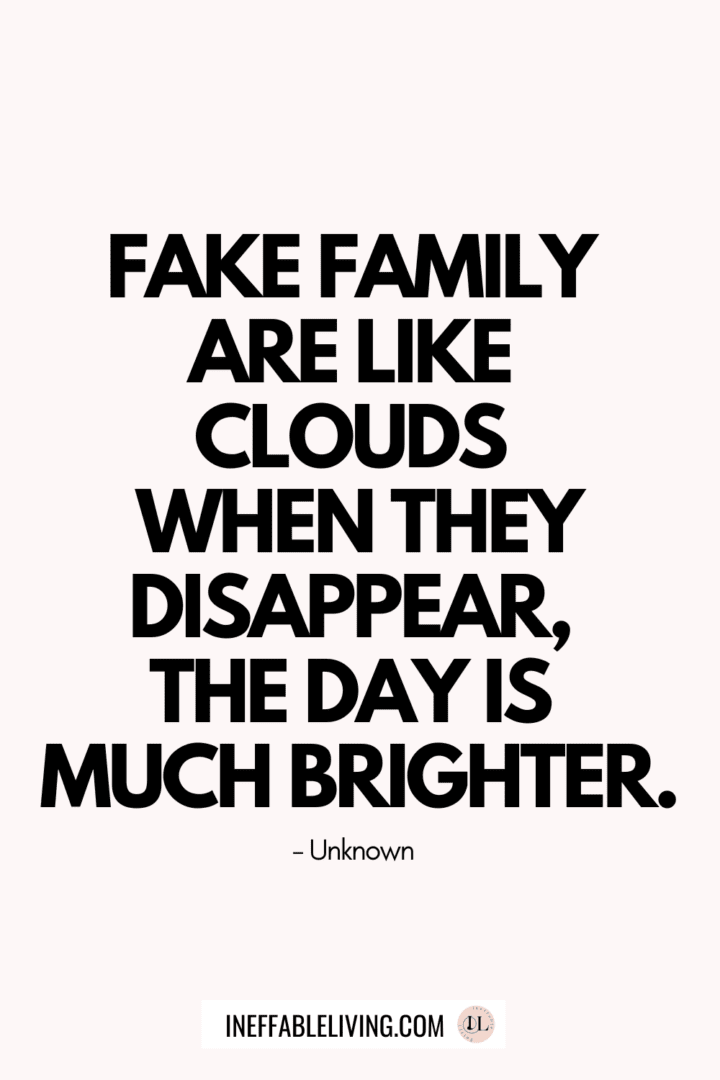 Top 50 Fake Family Quotes That Will Help You Cope With Two-Faced Relatives