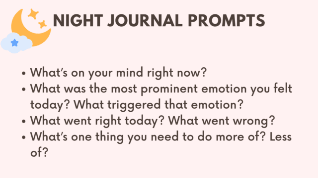Best 25 Night Journal Prompts To Help You Sleep Faster (+FREE Download PDF)