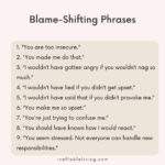 Top 35 Blame Shifting Phrases To Watch Out For
